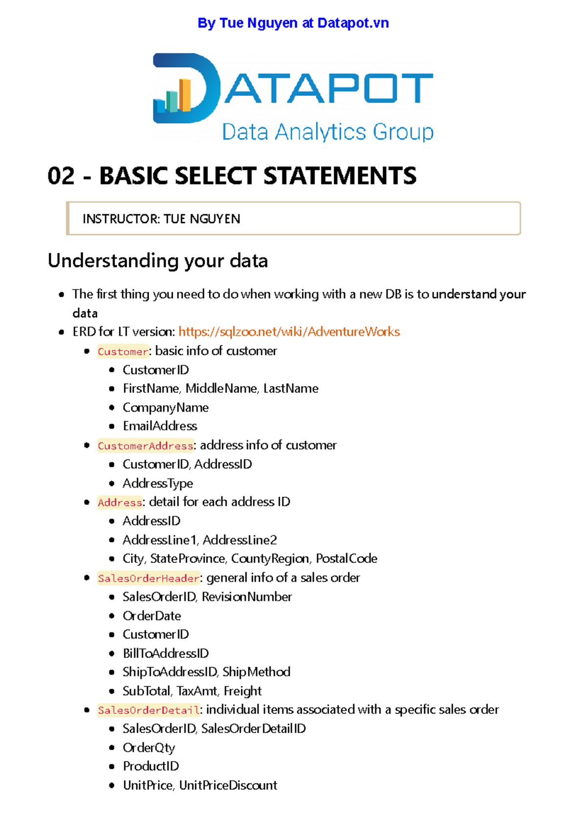 02 - Basic SELECT Statements Overview in SQL for Database Management ...