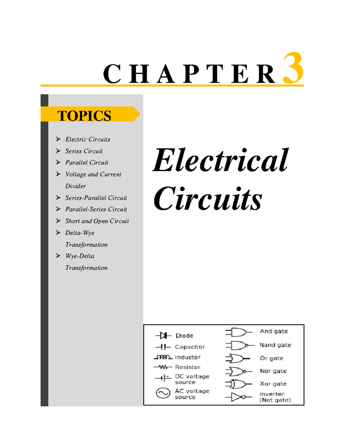 Chapter 3: Electrical Circuits Overview and Analysis (ENG101) - Studocu