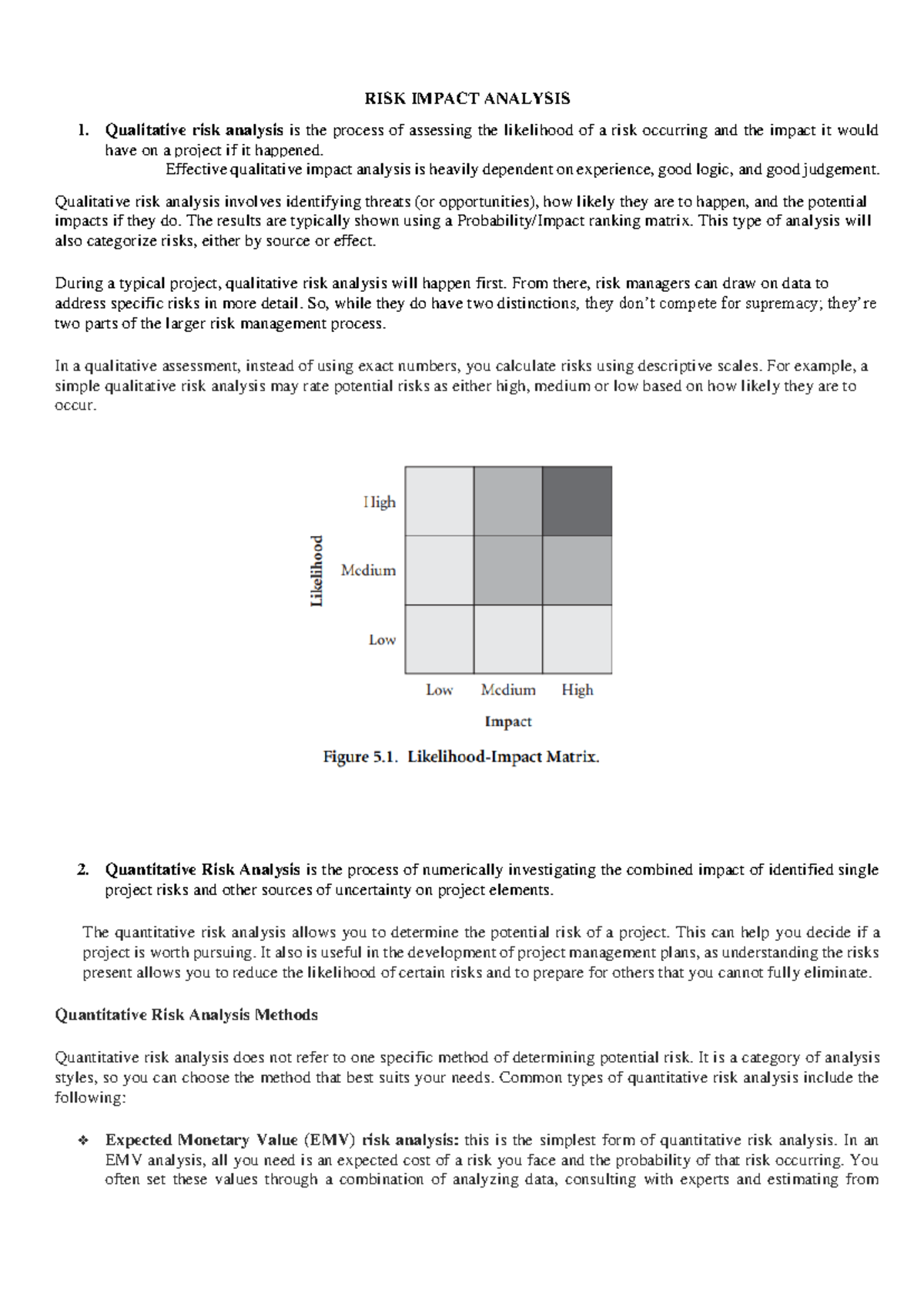 Risk Impact Analysis Techniques: Qualitative & Quantitative Methods ...