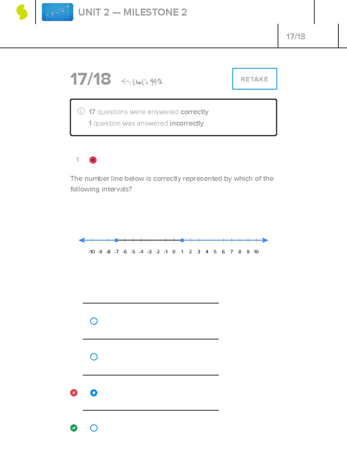 Sophia Pathways Intro to College Mathematics Unit 2 Milestone - 1 17/18 ...