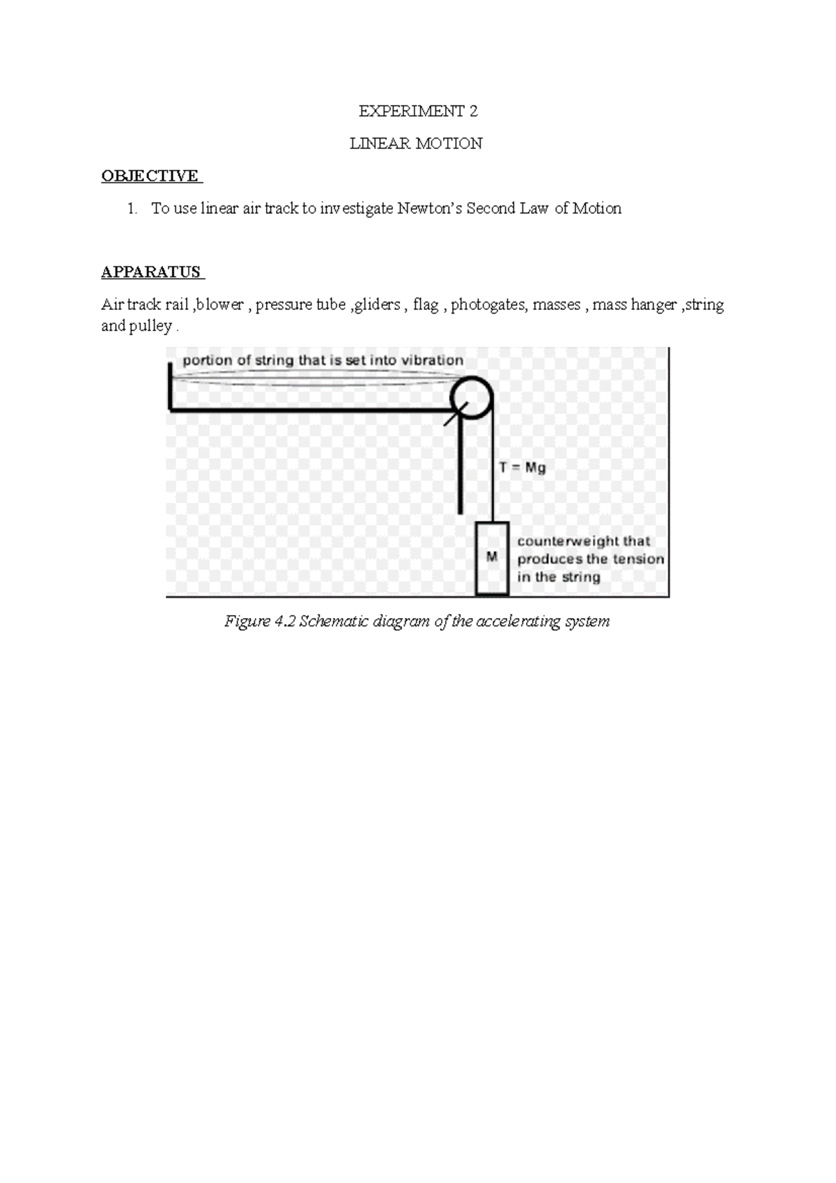 Experiment 2 physic (1) (1) - EXPERIMENT 2 LINEAR MOTION OBJECTIVE To ...