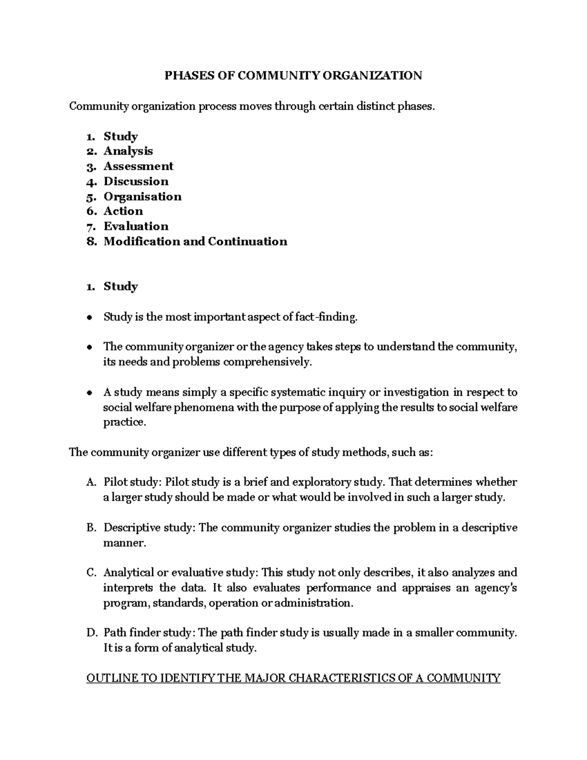 PHASES OF COMMUNITY ORGANIZATION: A Comprehensive Guide (Module 3 CO ...