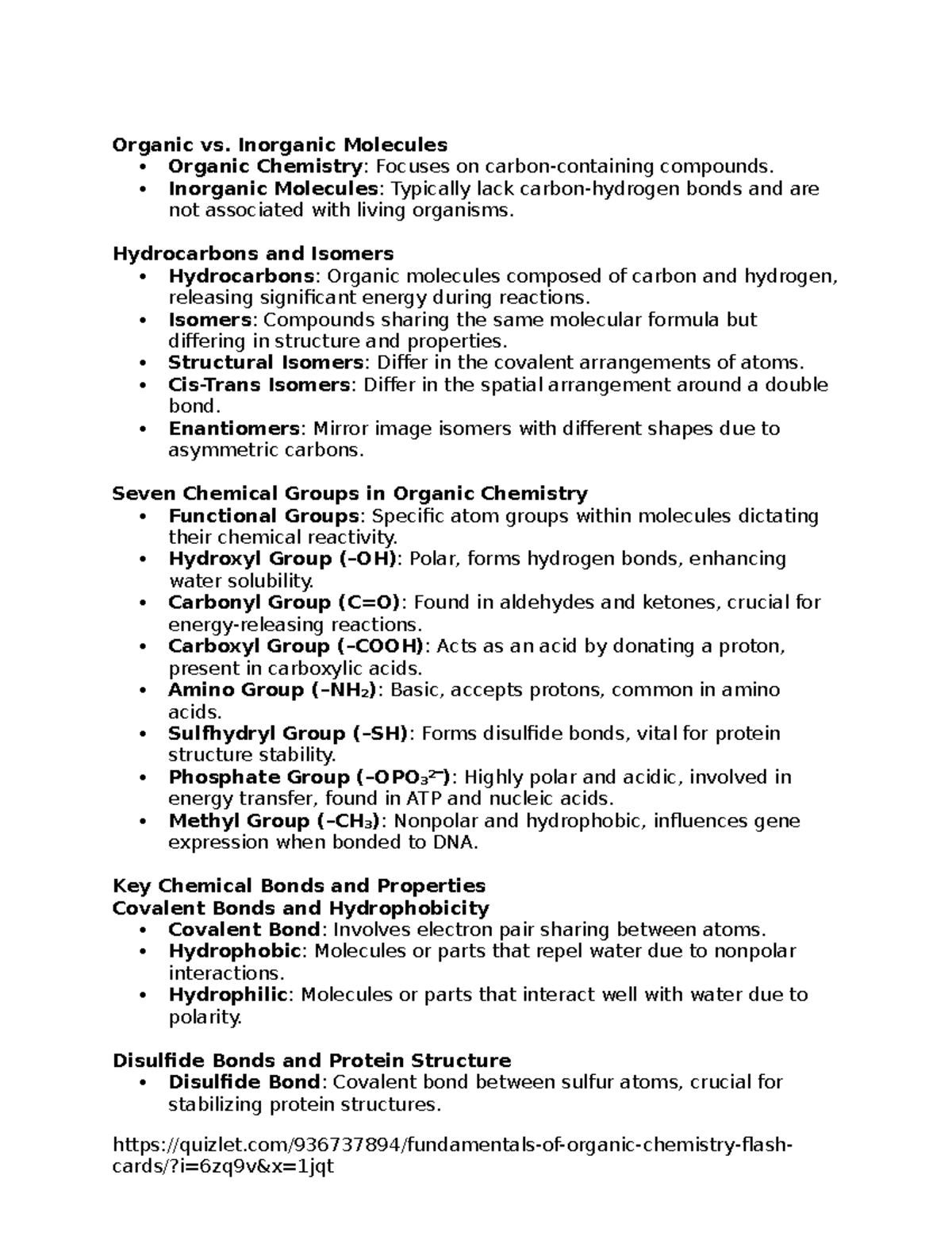 Fundamentals of Organic Chemistry: Molecules, Bonds, and Structures ...