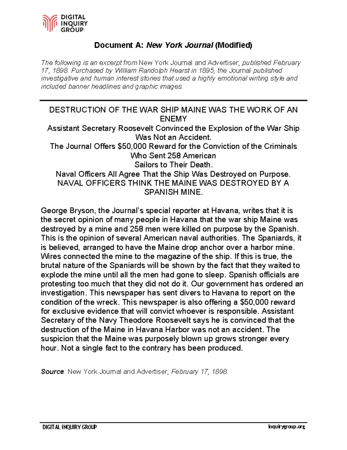 Maine Explosion Analysis: Comparing Journal & Times Accounts - Studocu