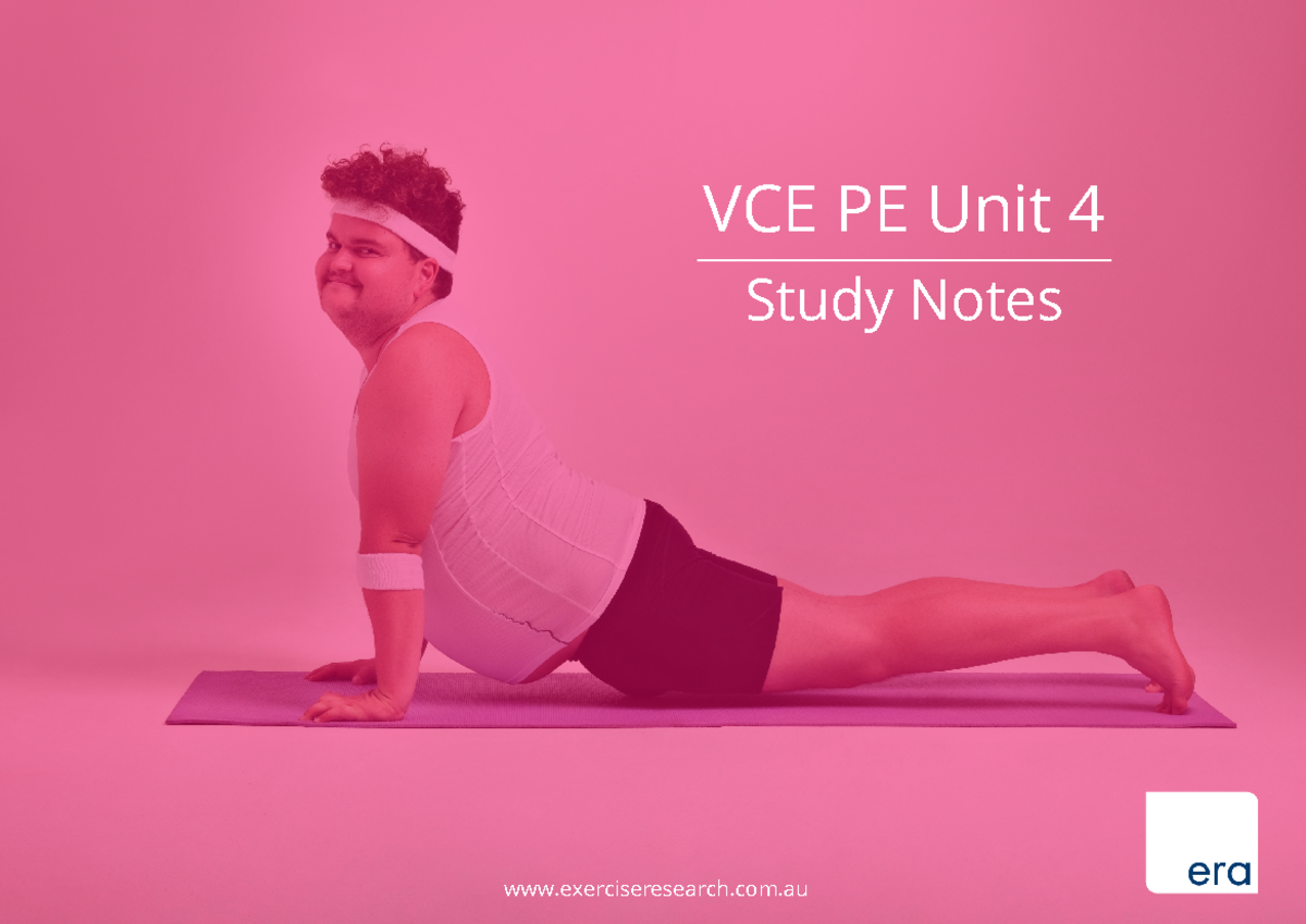VCE PE Unit 4 Study Notes: Fitness Components & Training Design - Studocu