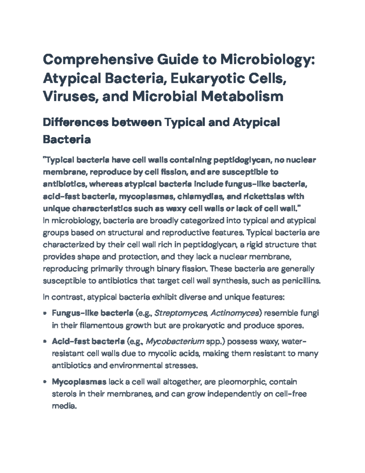 Comprehensive Microbiology Study Guide: Bacteria, Viruses, and ...