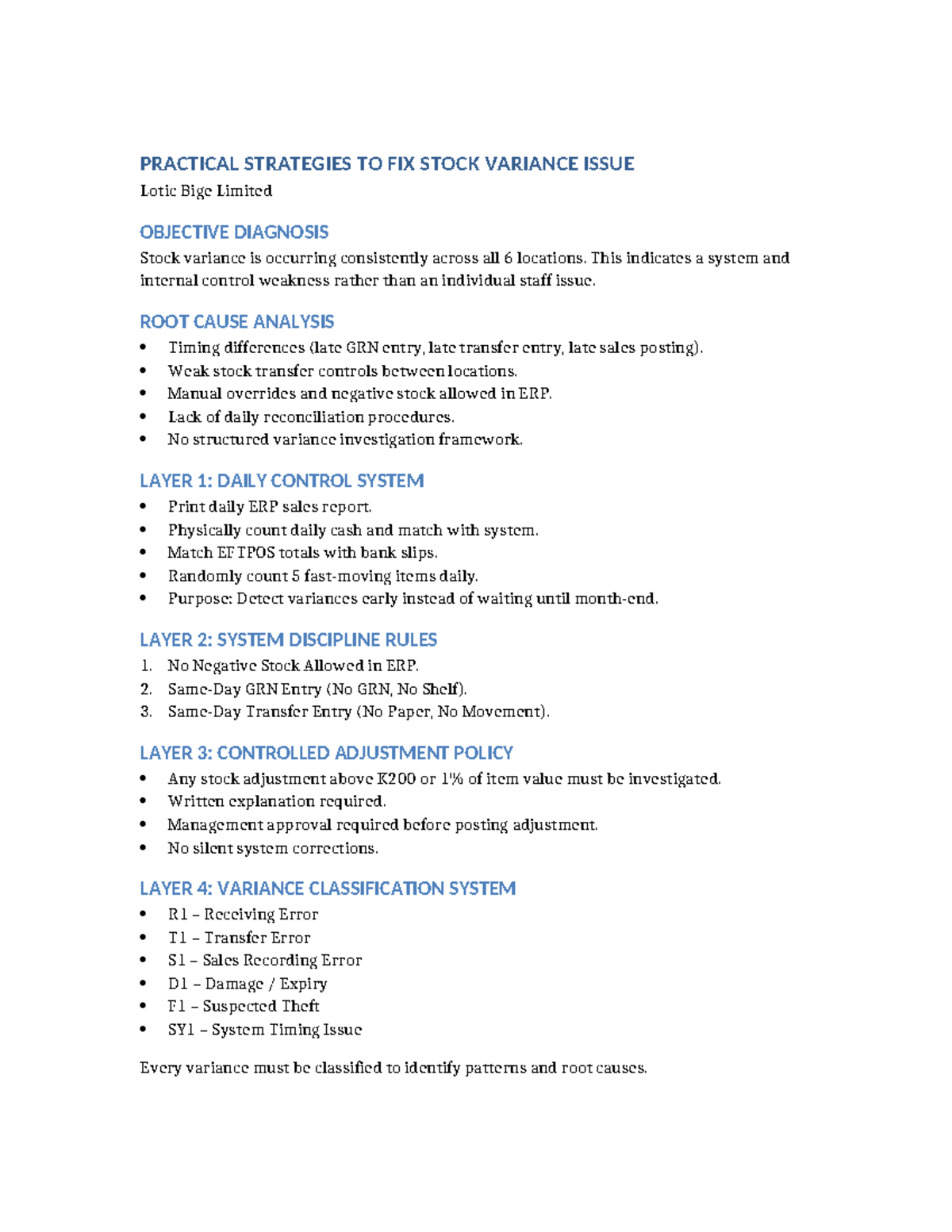 Practical Strategies to Address Stock Variance Issues - Lotic Bige ...