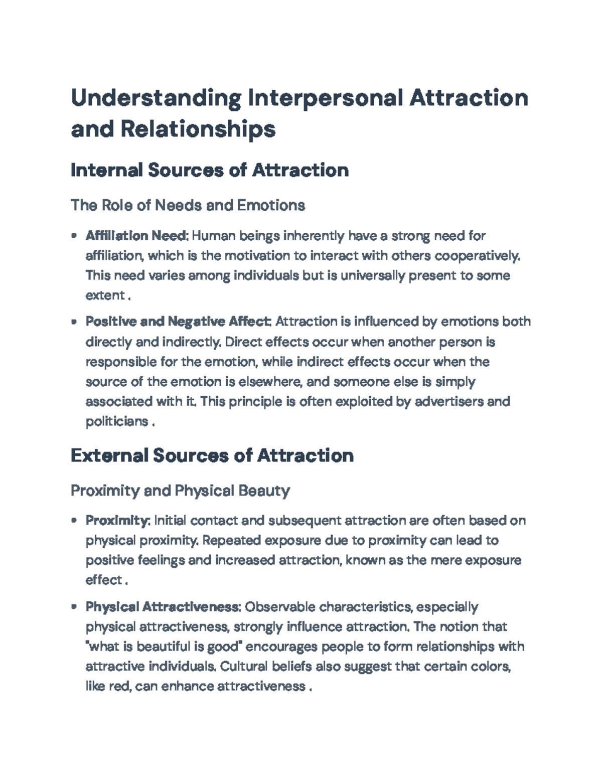 Interpersonal Attraction and Relationships: Insights and Dynamics - Understanding Interpersonal ...
