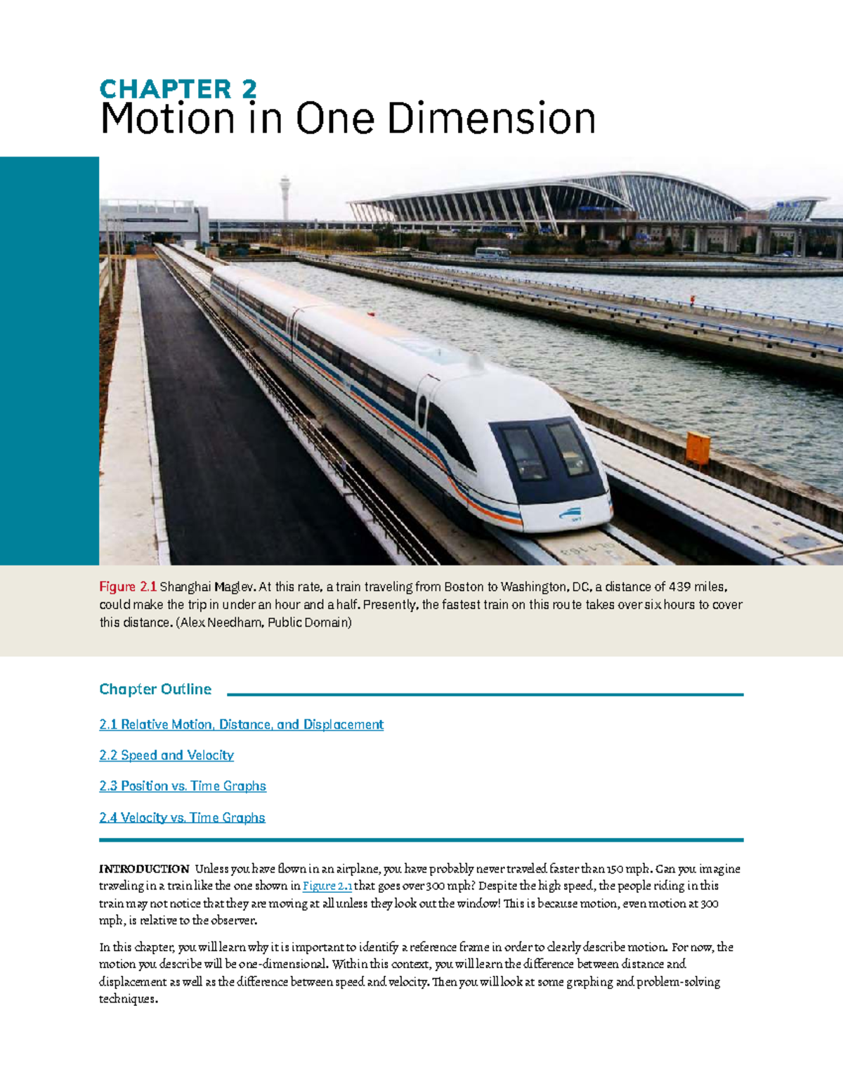 Kinematics: Motion in One Dimension - Concepts & Graphs (Chapter 2 ...
