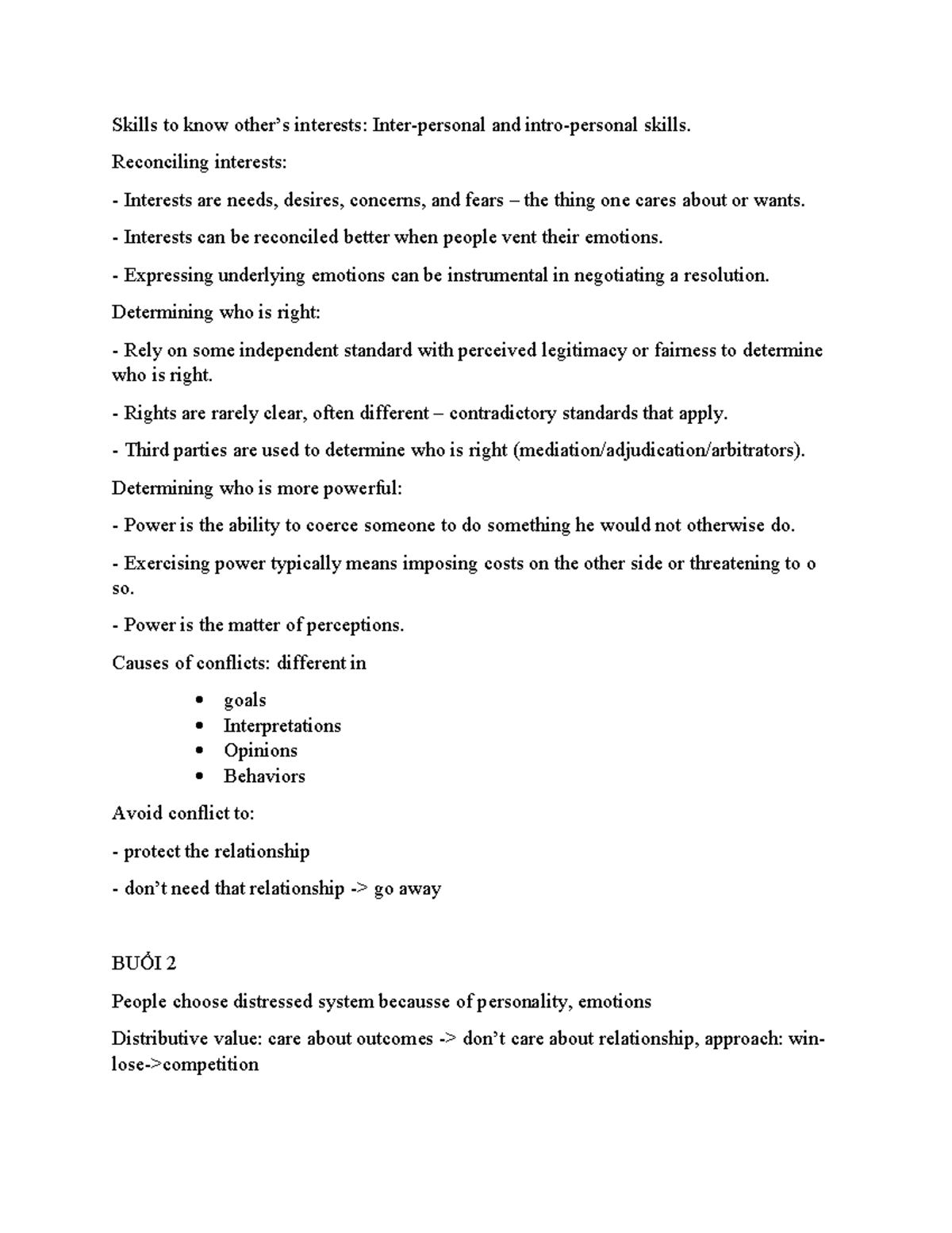 Dam phan va quan tri xung dot - Skills to know other’s interests: Inter ...