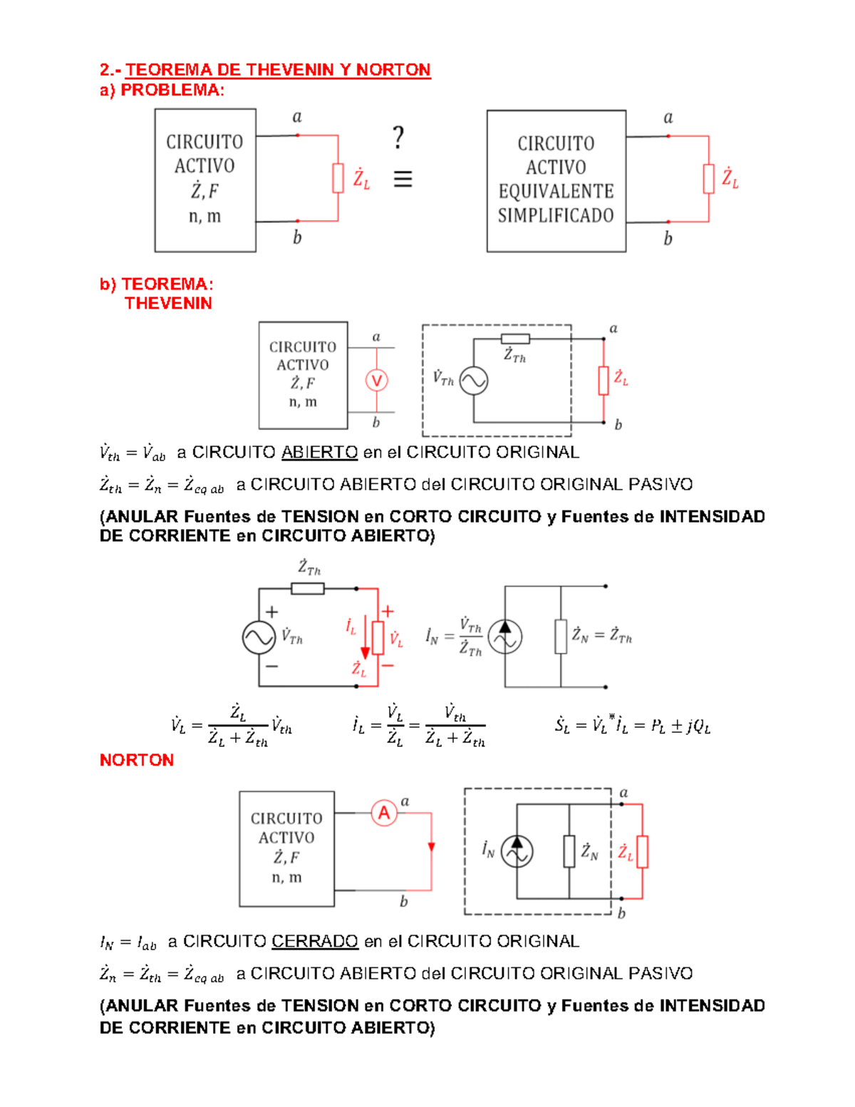 Teoremas de Thevenin y Norton en circuitos eléctricos (C3 6) - Studocu