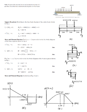 CIV E270 - Assignment No. 6 - *6–52. The beam is made from three boards nailed together as shown ...