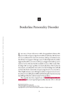 Understanding Personality Disorders: Key Features and Criteria - Final ...