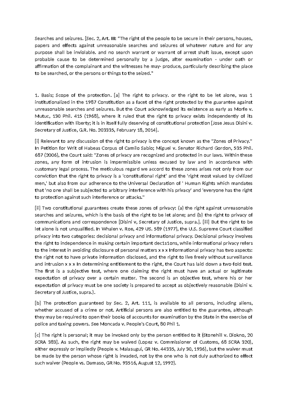 Arrest Notes: Understanding Searches and Seizures in Law - Studocu