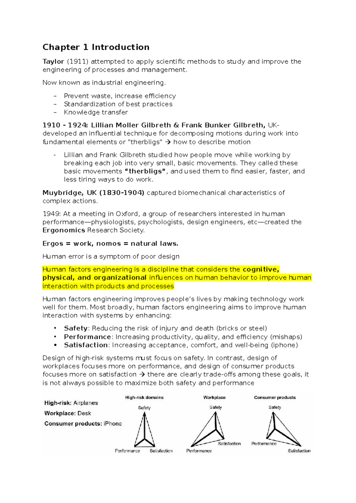Chapter 1: Introduction to Human Factors Engineering (Leren) - Studeersnel