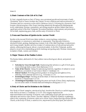 BIB 107, New Testament section class Notes Sept 2022 - LECTURE ONE ...