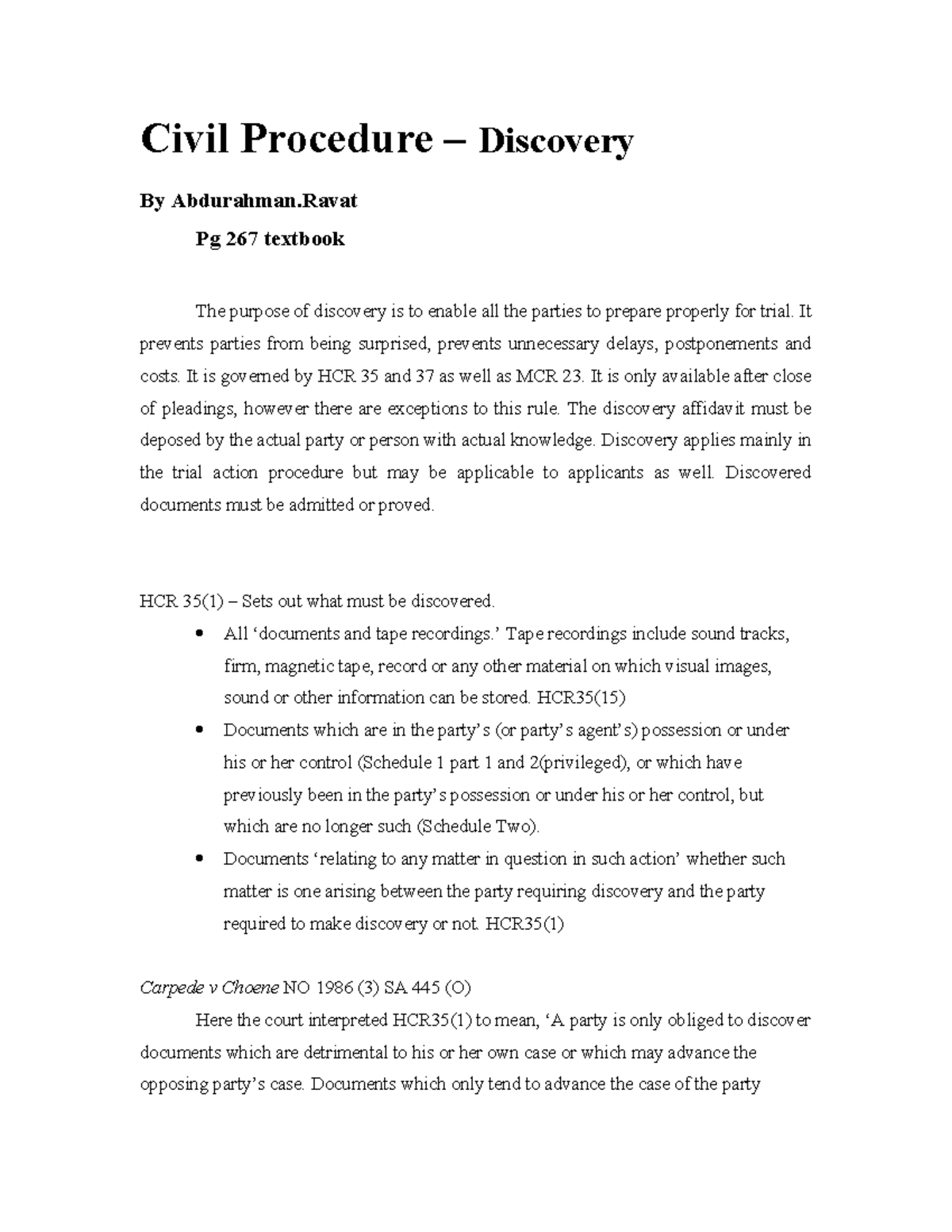 Civil Procedure Discovery Overview: Key Rules and Affidavit Guidelines ...