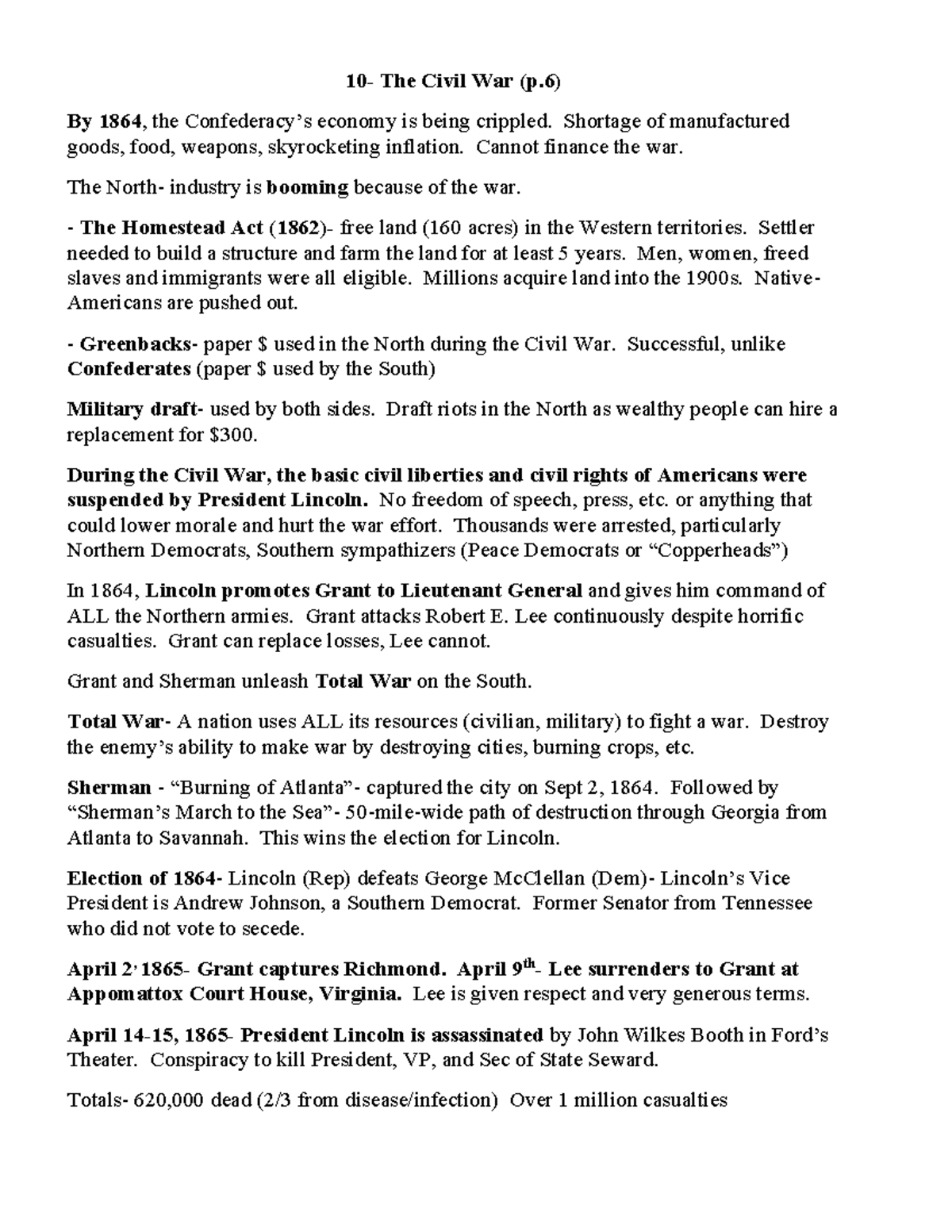 Civil War Overview: Key Battles, Leaders, and Strategies (1861-1865 ...