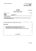 ICT2622 - Unisa - Object-Oriented Analysis - Studocu