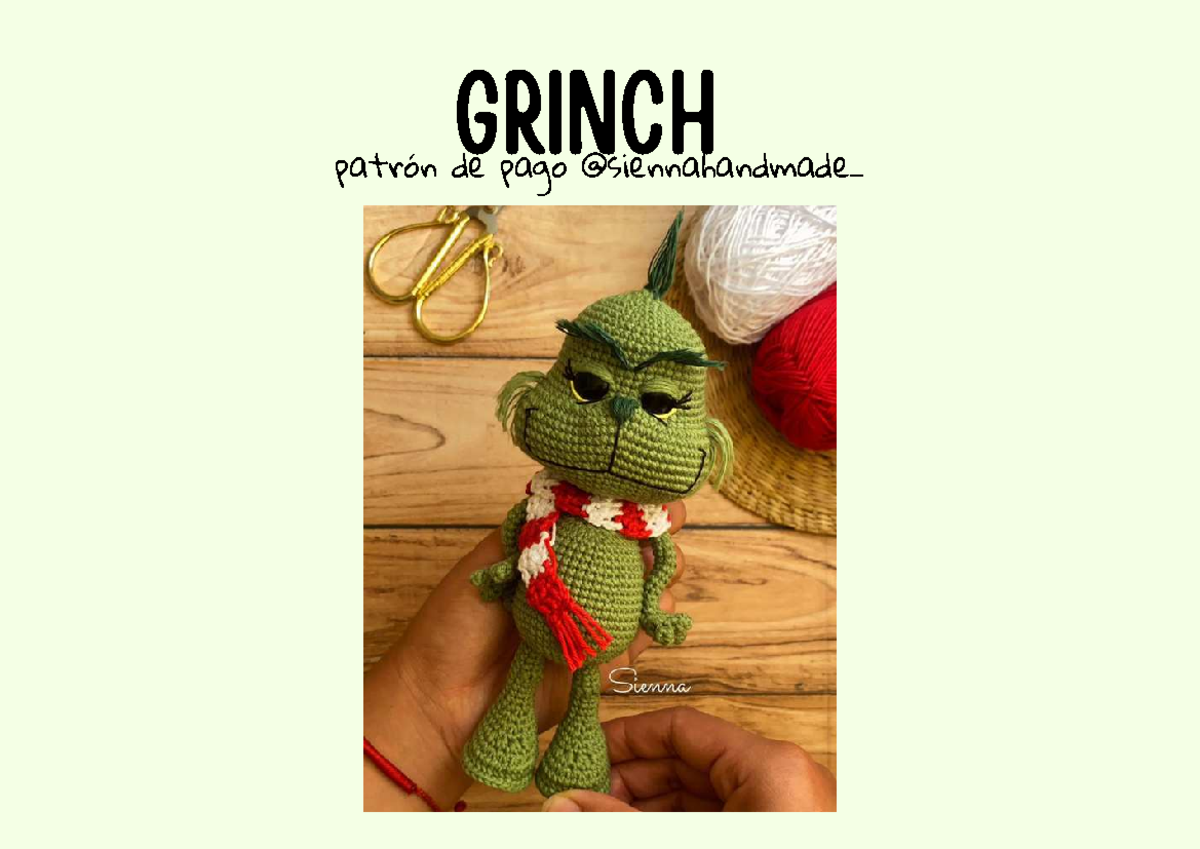 Grinch Sienna - Xmas doll - GRINCH patrón de pago @siennahandmade ...