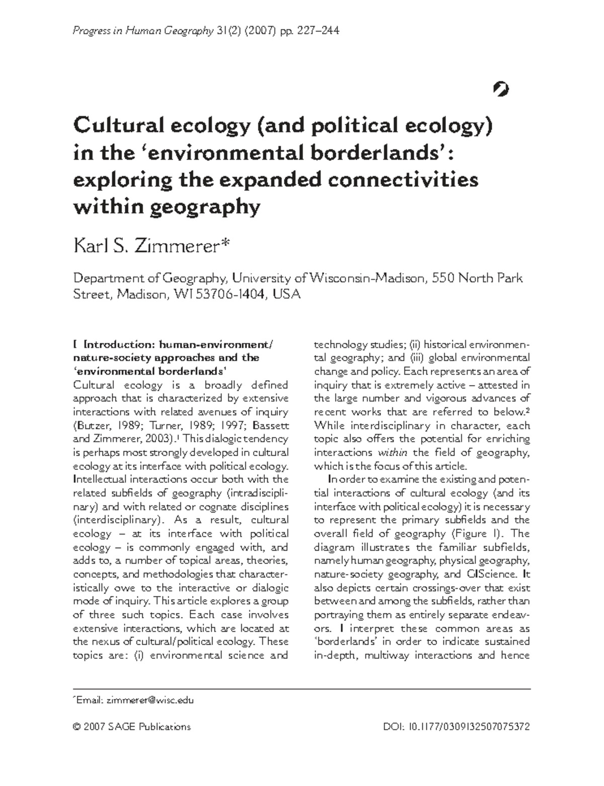 Cultural Ecology and Political Ecology: Exploring Environmental ...