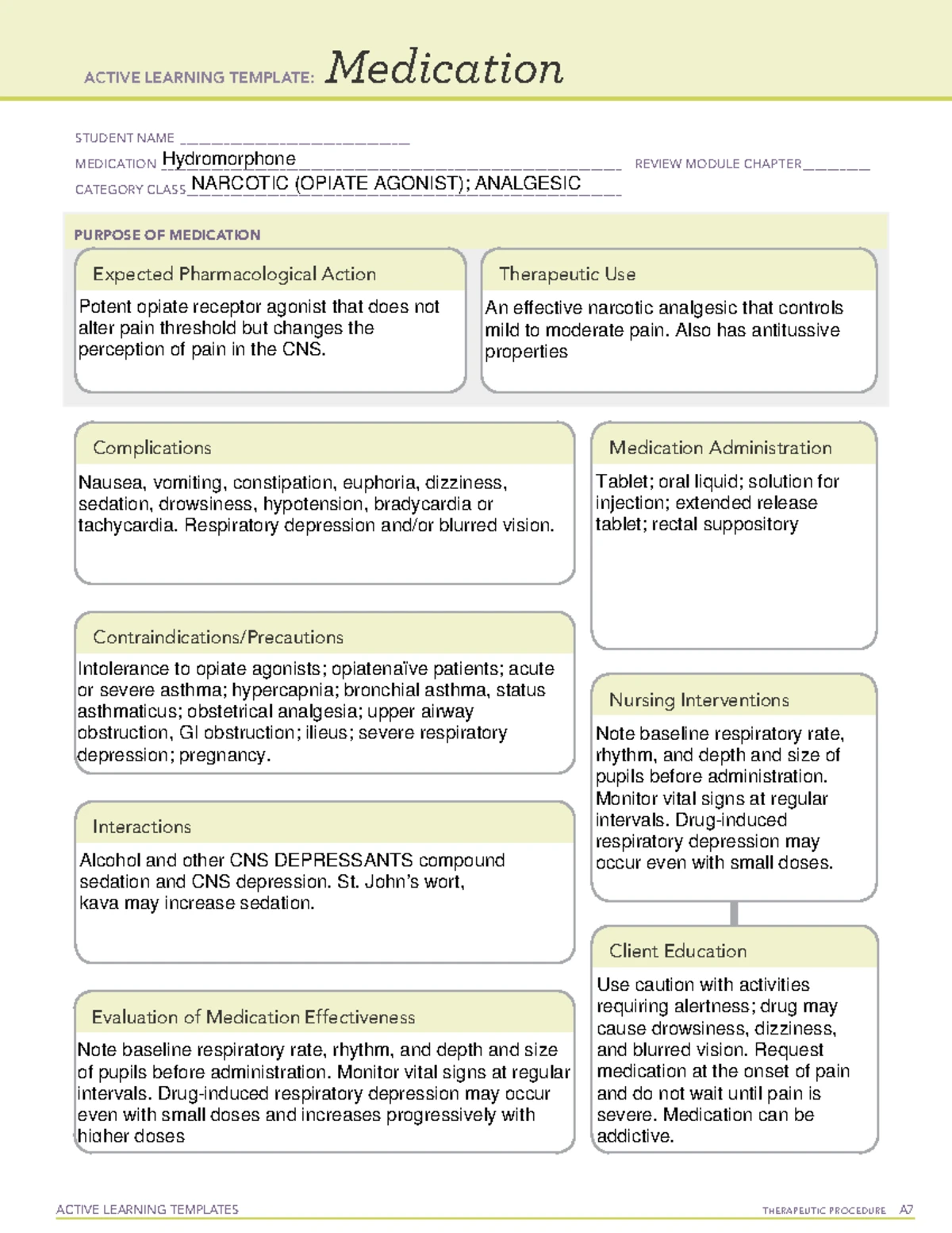 NUR1022 Medication Card: Lorazepam Overview & Clinical Considerations ...