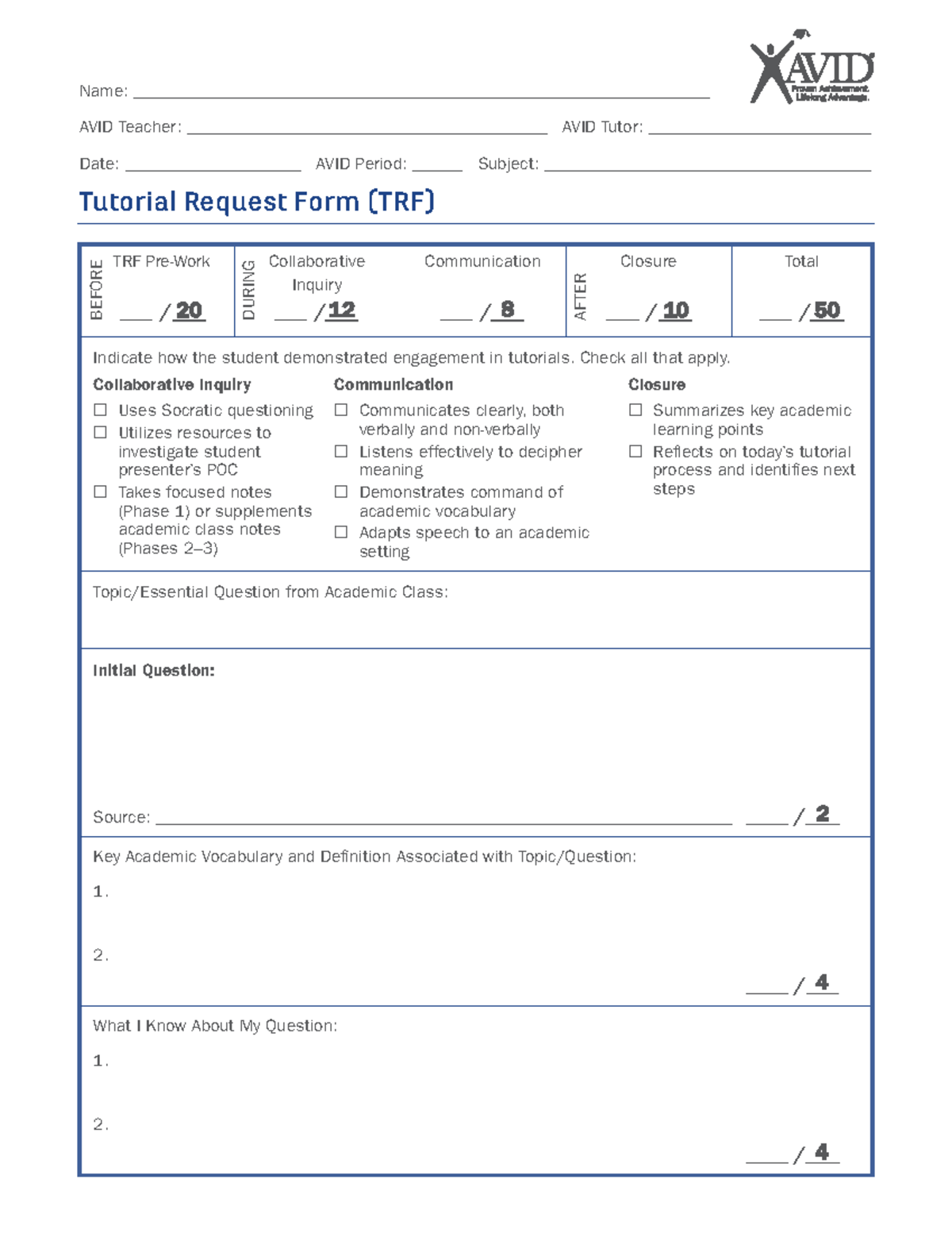 New-TRF-form - Don't know - Tutorial Request Form (TRF) TRF Pre-Work ___ / Collaborative Inquiry ...
