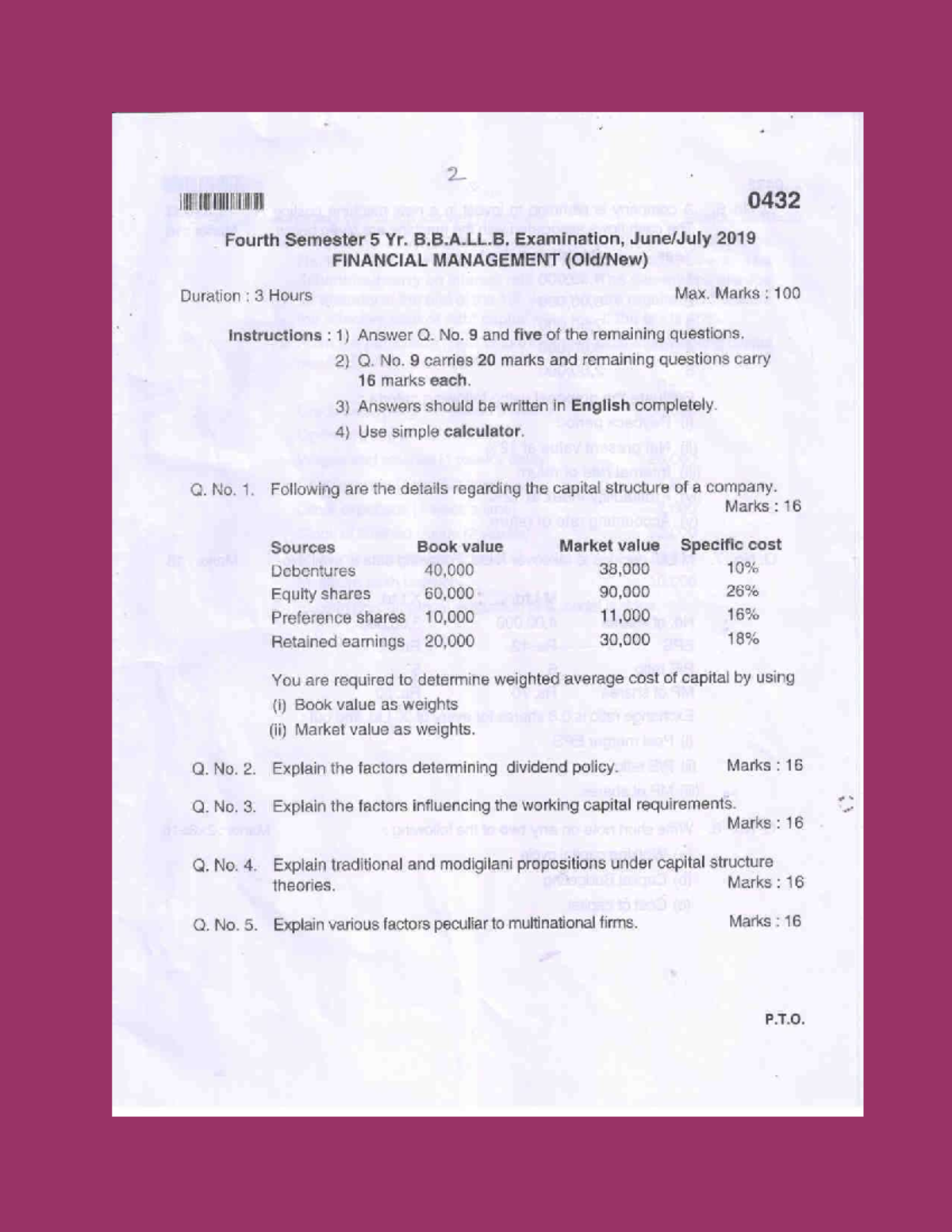 KSLU Question Paper - Comprehensive Review Guide - Studocu