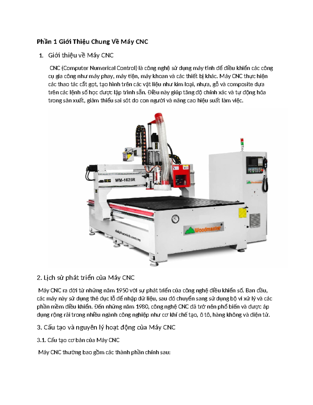 Giới Thiệu Về Máy CNC và Dao Gá Trong CNC - CN101 - Studocu