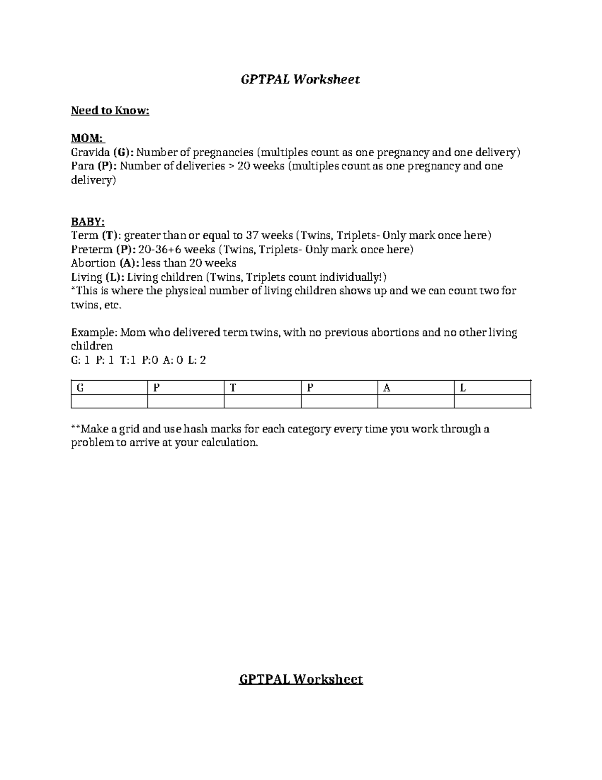 Gptpal Worksheet Wi21: Understanding MOM Calculations and Definitions ...