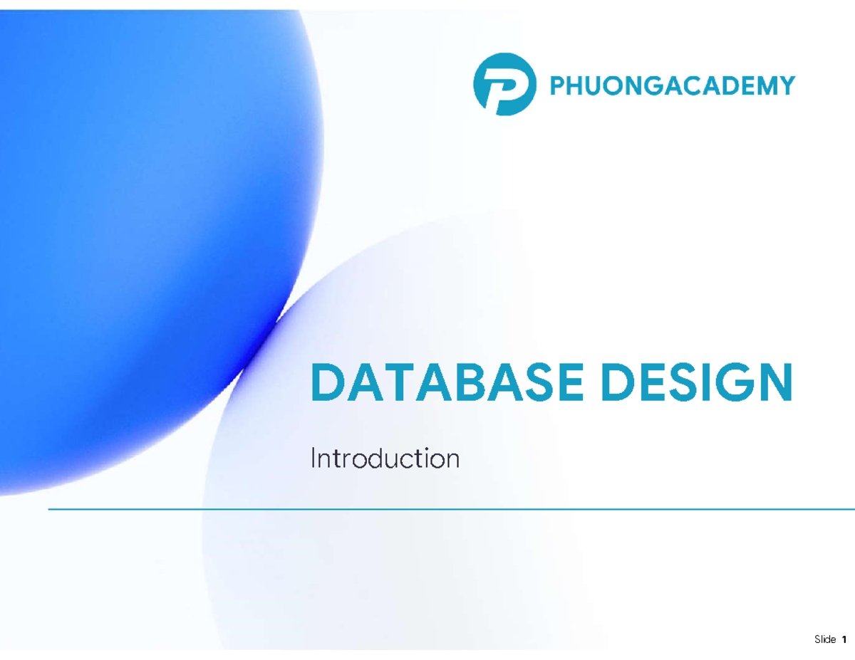 Database Design 1 - MTTKD - Introduction DATABASE DESIGN INITIAL ...