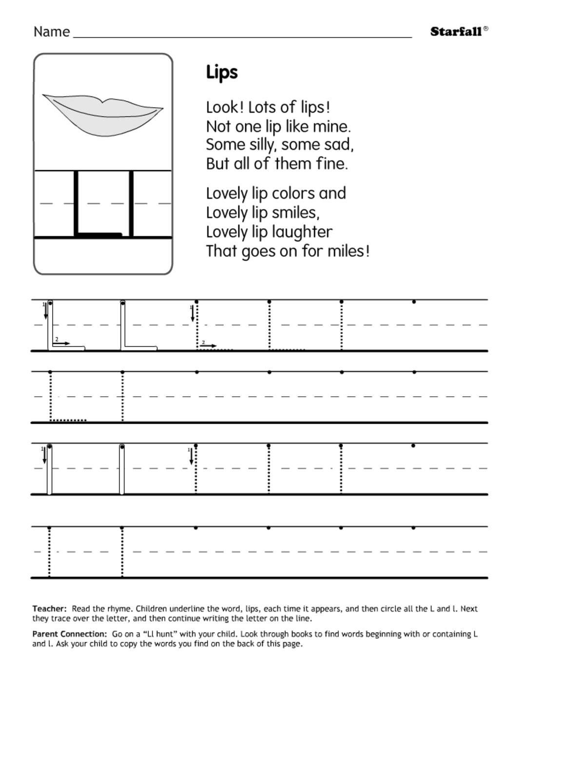 ABC Rhymes: Exploring 'L' and '1' Through Fun Activities - Studocu