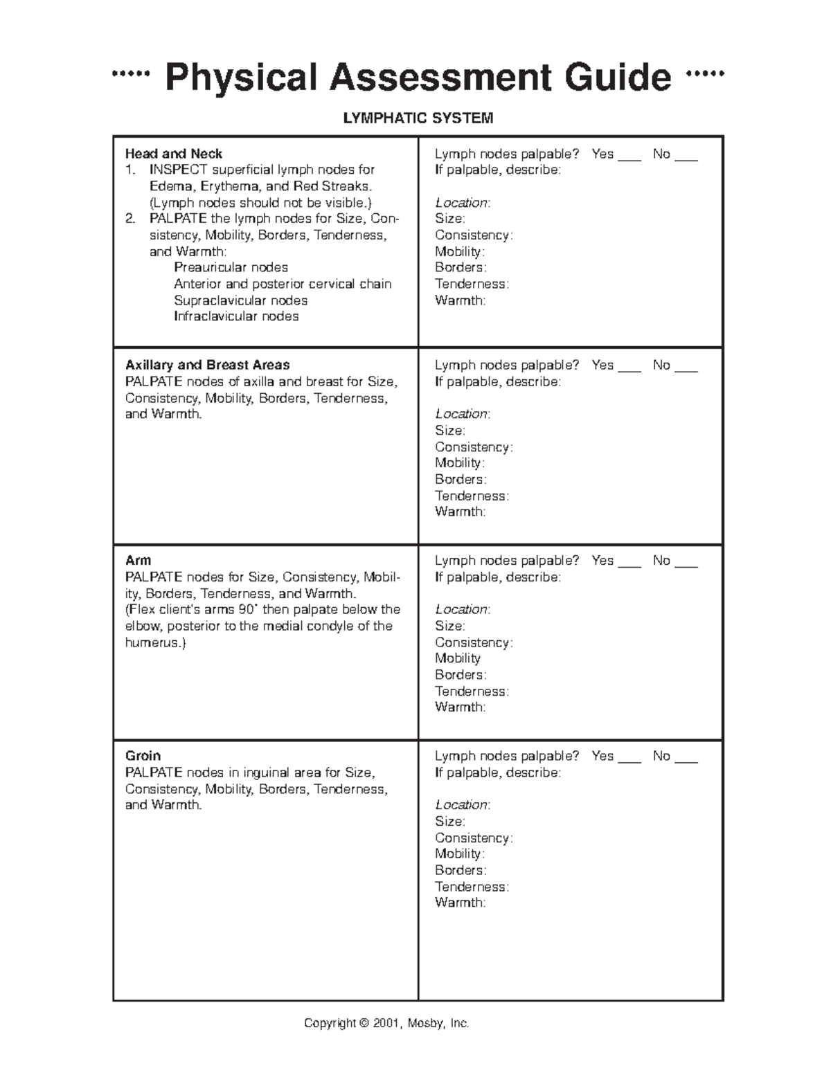 Ch12 Physical Assessment of Lymphatic System - Studocu