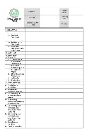 Detailed Lesson Plan on Measures of Position (Quartile) - St. Peter’s ...