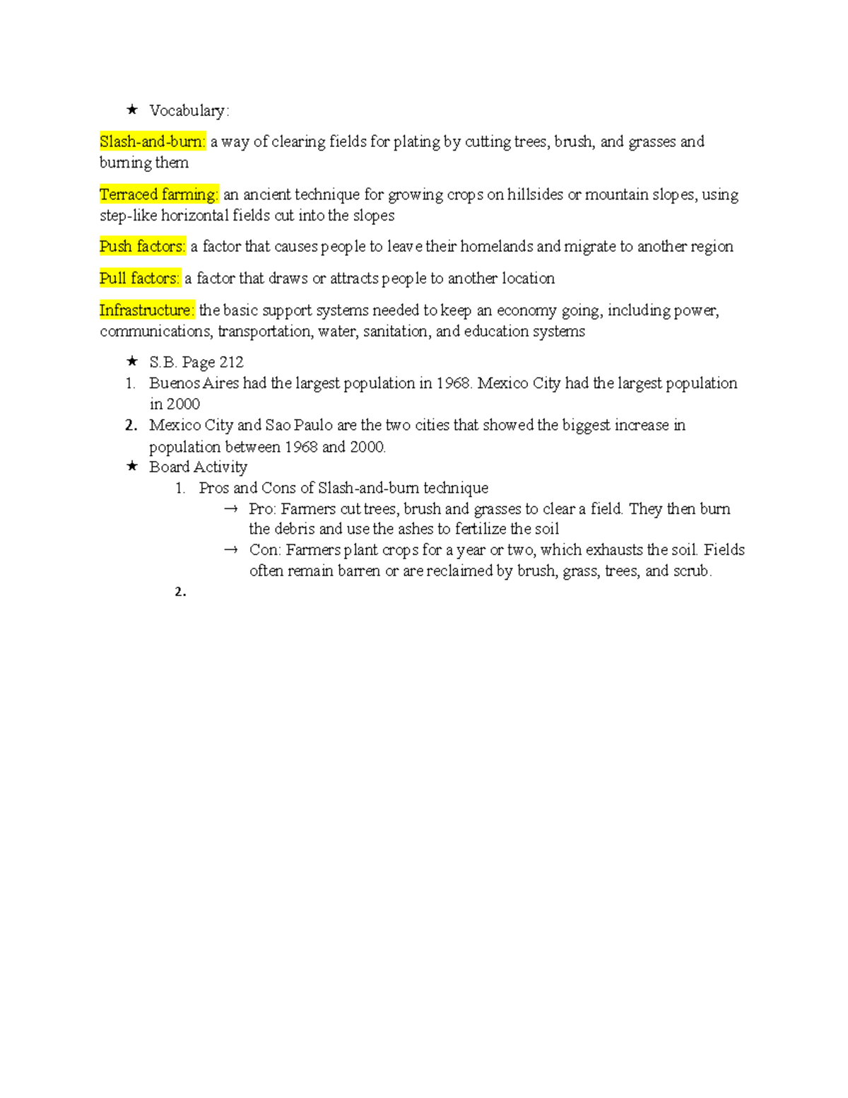 9.3 World Culture: Key Concepts and Vocabulary Notes - Studocu