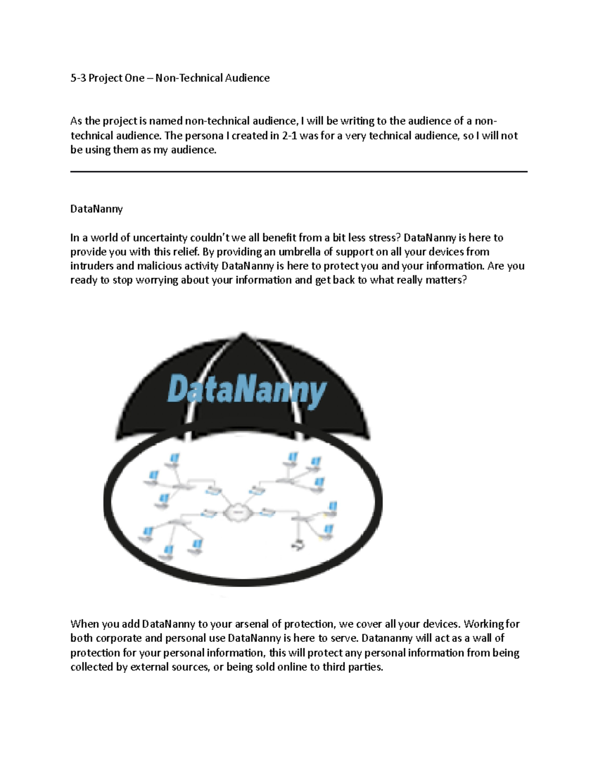 5-3 Project One: Communicating DataNanny to Non-Technical Audiences ...