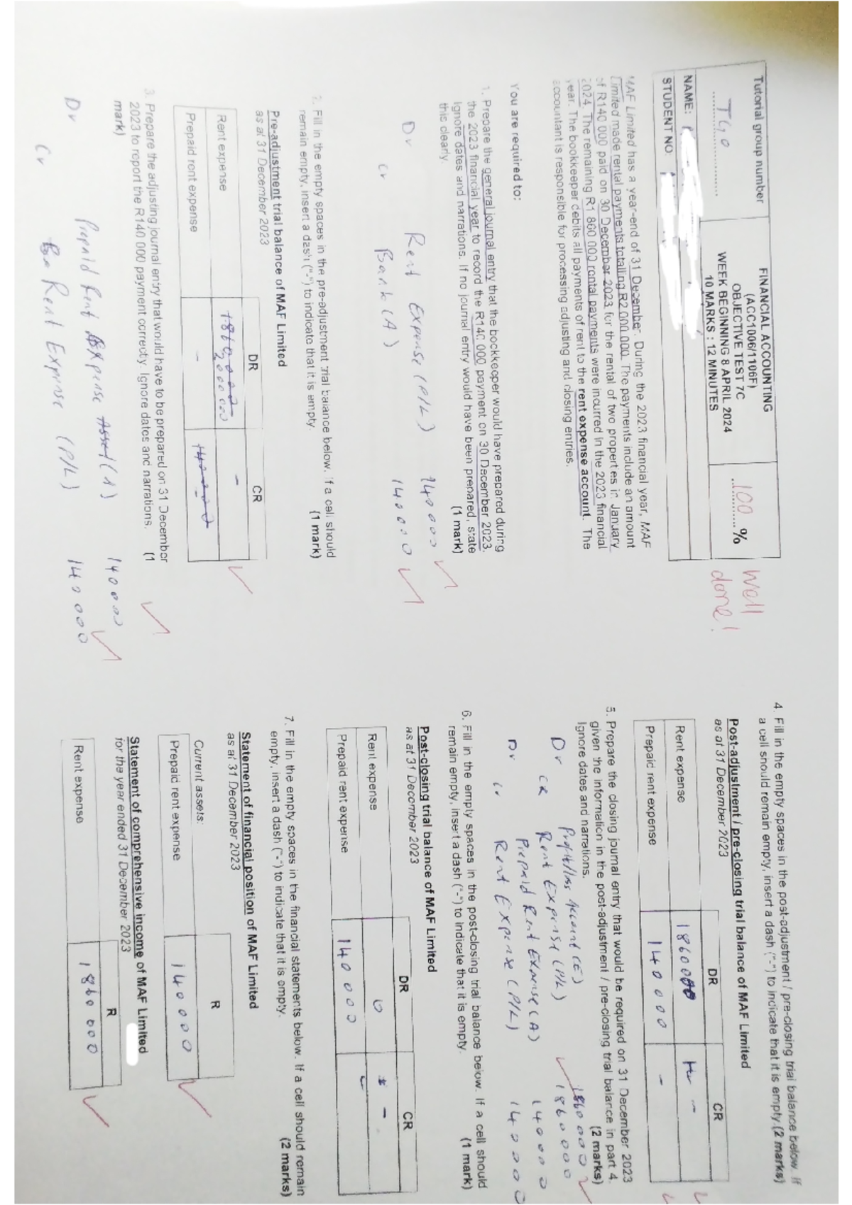 Fin Acc Obj 7A - This is an example of a tutorial test you will be ...