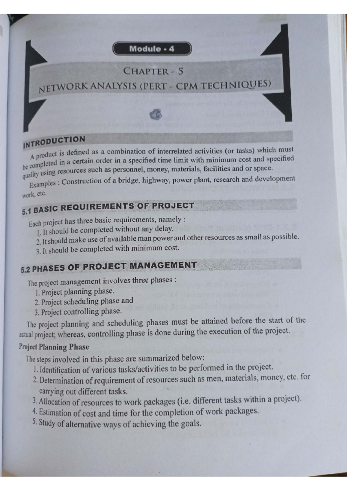 Module 4: Chapter 5 - Network Analysis (PERT & CPM Techniques) - Studocu