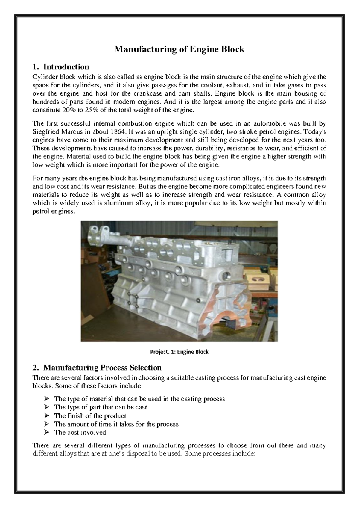 Manufacturing Processes of Engine Block: Selecting Materials & Methods ...