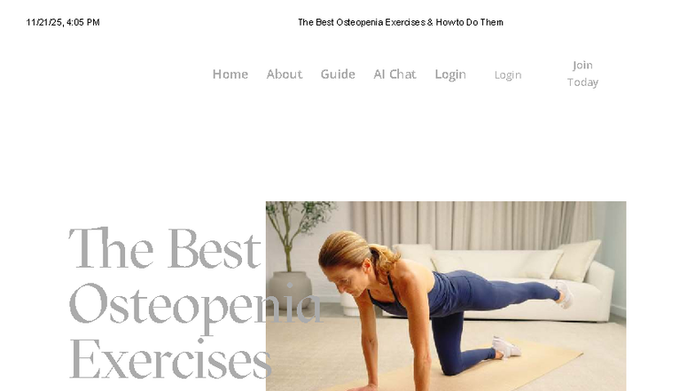 The Best Osteopenia Exercises & How to Do Them - Written by Nicole ...