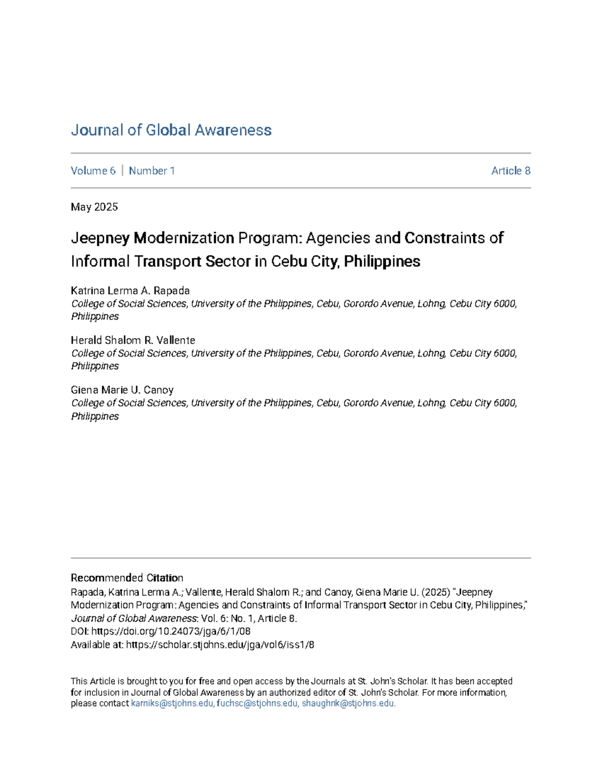 Jeepney Modernization Program: Challenges & Collective Agency in Cebu ...