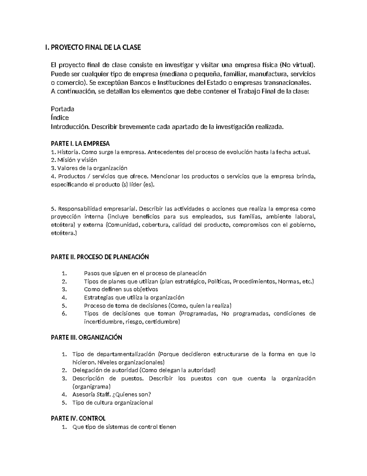 Trabajo Final - Proyecto de Investigación Empresarial - SBA - Studocu