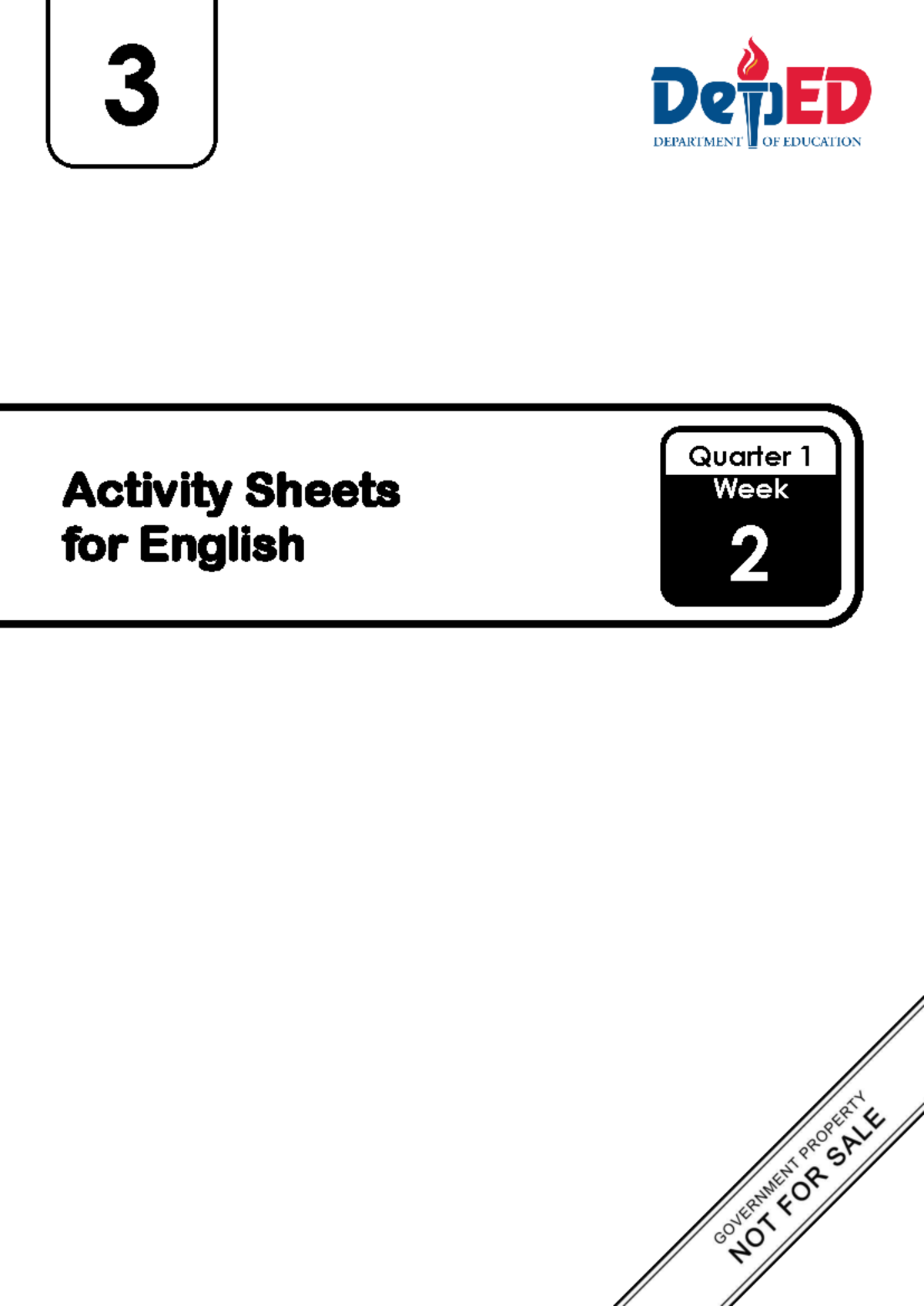 English 3 Q1 Activity Sheets: Week 2 Learning Activities - Studocu