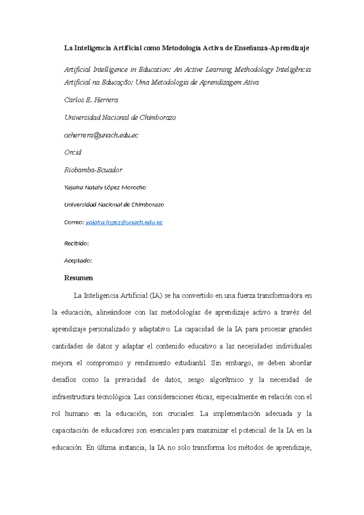 La IA como Metodología Activa en Educación: Un Enfoque Transformador ...
