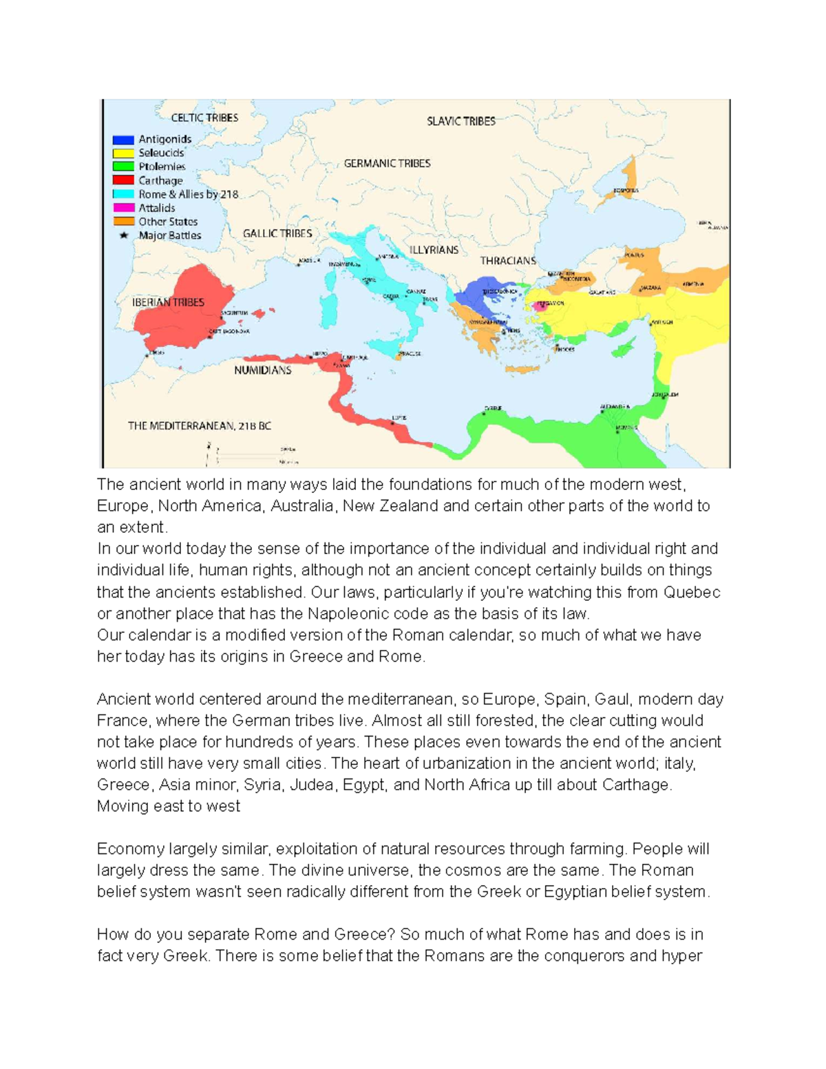 CLA2323 - Lecture 3: Foundations of the Ancient Mediterranean World ...