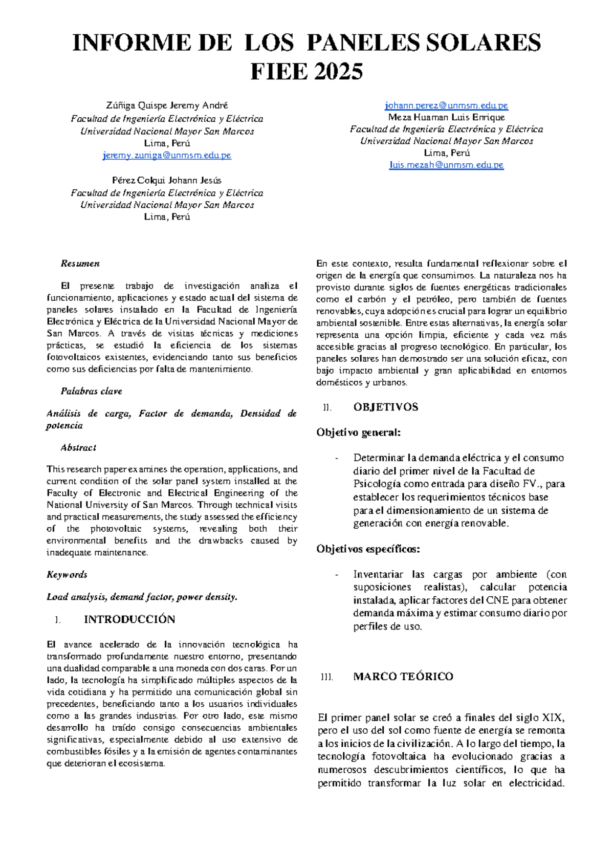 Tarea 6 - Informe sobre Paneles Solares FIEE 2025 - Studocu