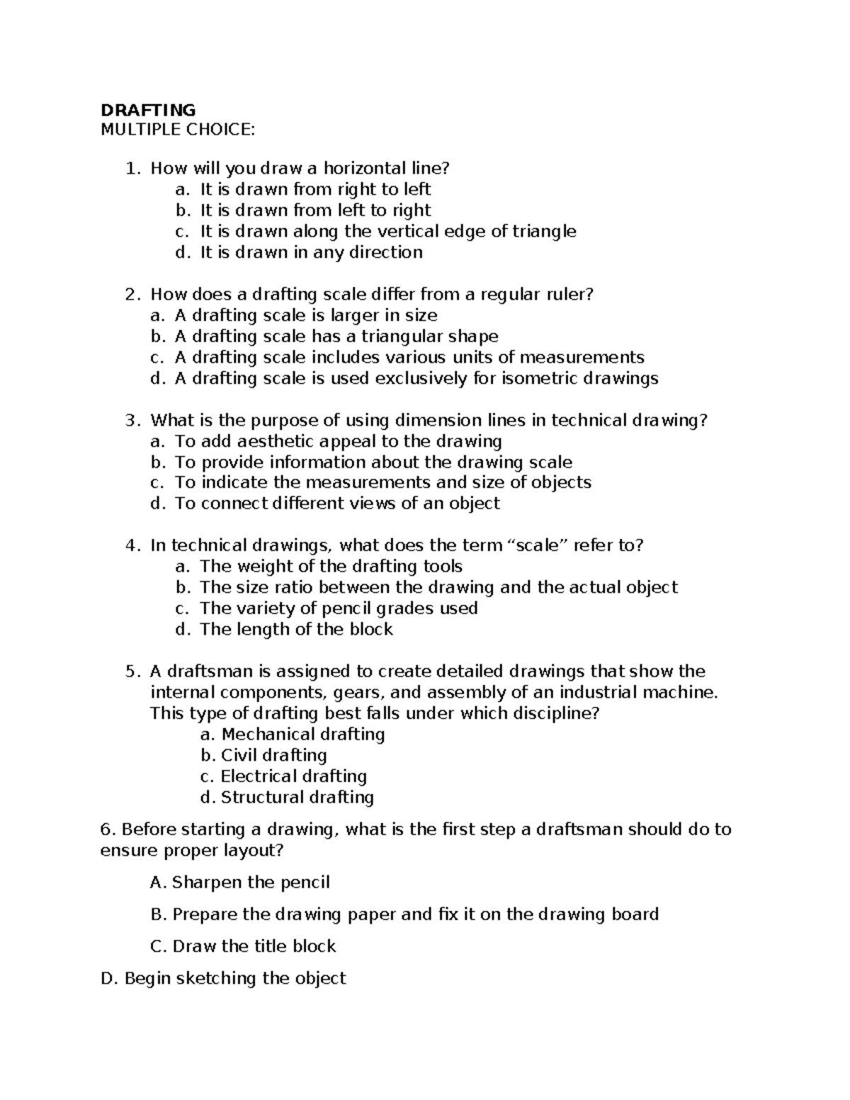 Drafting MCQ Mock Test: Techniques & Best Practices - Studocu