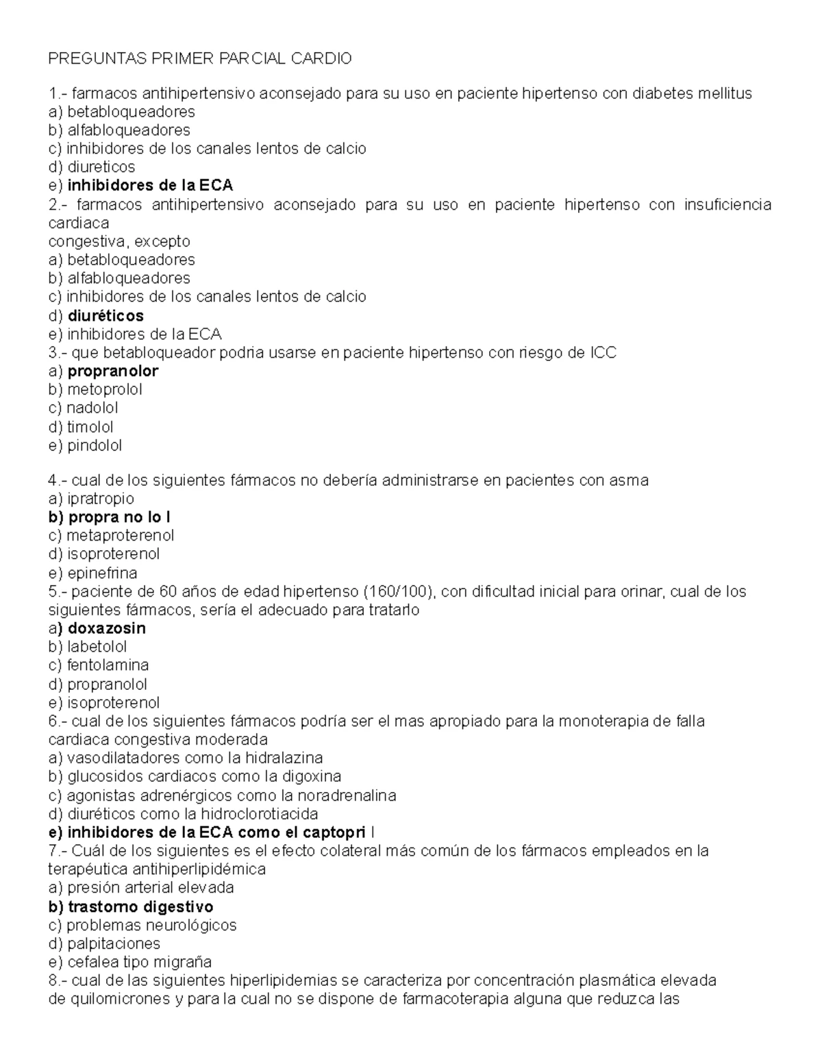 ALFA Bloqueadores: Tabla de Fármacos y Funciones Específicas - Studocu