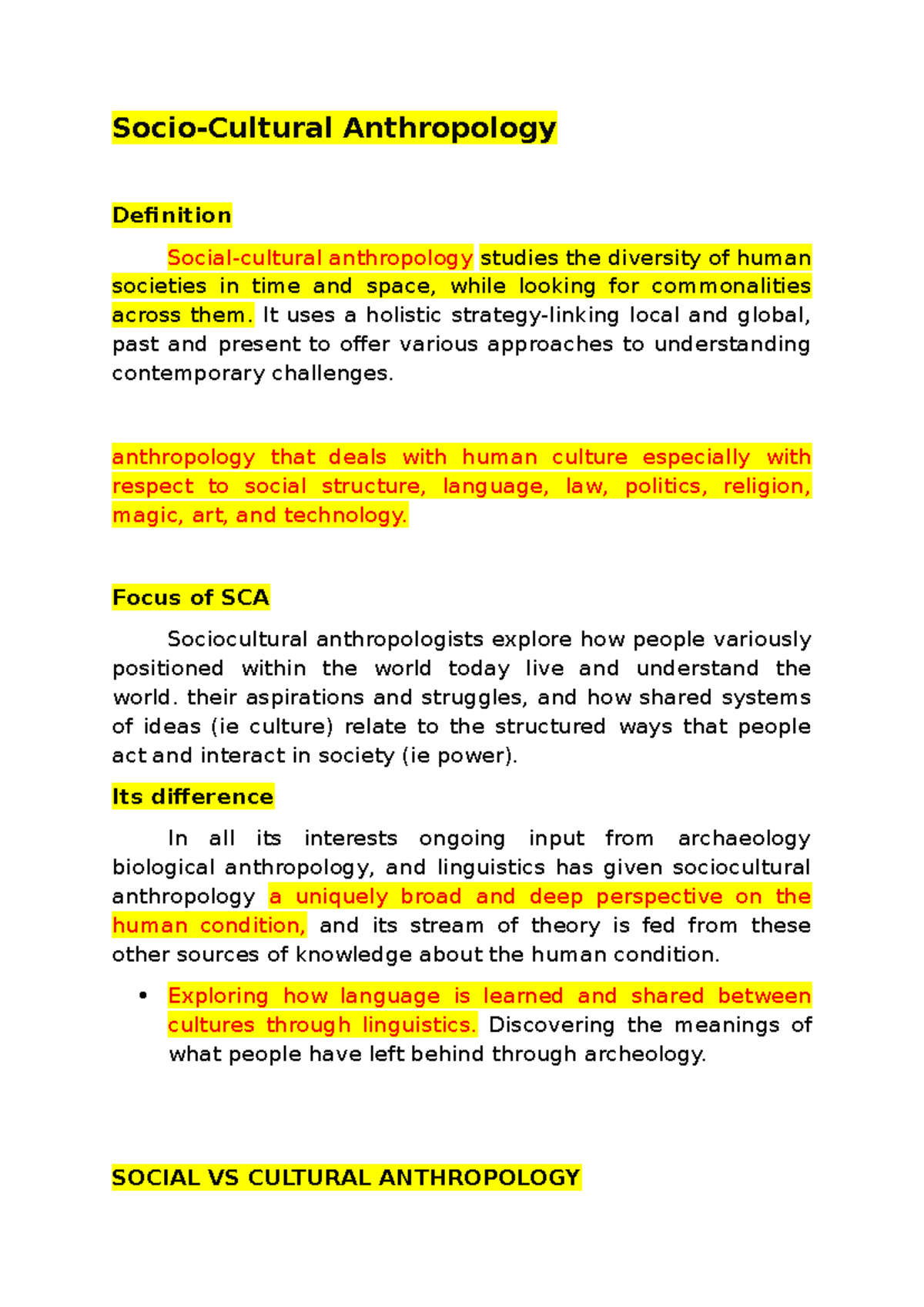 Jimenez - Anthropology Overview and Key Concepts - Studocu
