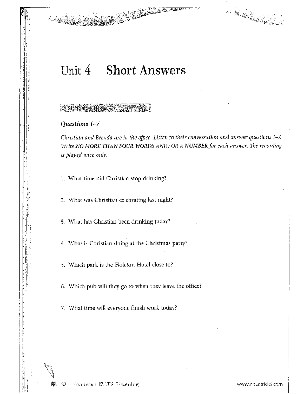 Short ans inten lis - cychcuiv - Tiếng Anh thương mại - Studocu